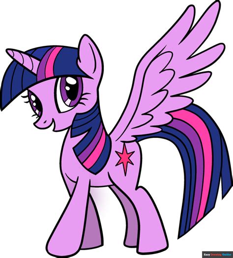 How To Draw Twilight Sparkle With Wings