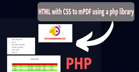 How To Create Html Css With Mpdf Php Library