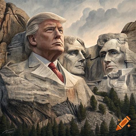 Mount Rushmore Sculpture With The Faces Of George Washington Abraham