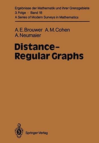 distance regular graphs by andries e brouwer goodreads