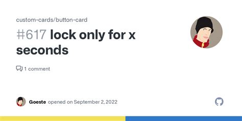 Lock Only For X Seconds Issue 617 Custom Cards Button Card GitHub