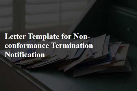 Letter Template For Non Conformance Termination Notification Free Samples In Pdf Letterin