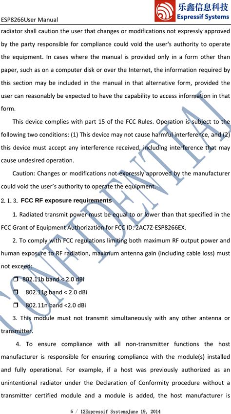 Espressif Systems Esp8266ex Wi Fi Internet Of Things Module User Manual