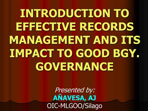 Topic 1 Introduction To Records Managementppt