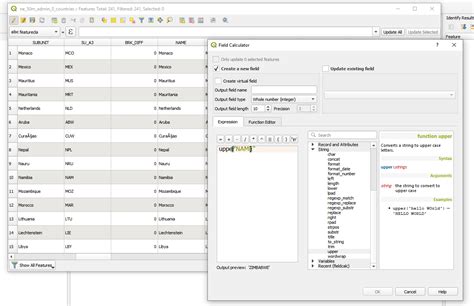 Qgis Feature Form Force Attribute To Save As Uppercase Geographic Information Systems Stack