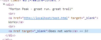 JavaScript ArcGIS Relative Links Are Not Working Geographic Information Systems Stack Exchange