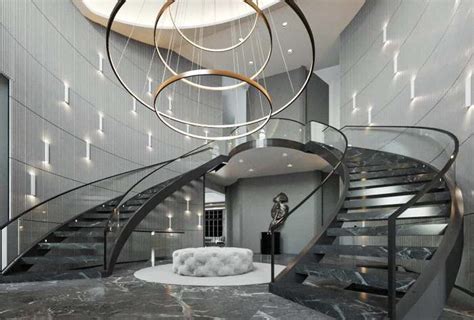 Split Double Staircase Luxury Home Inspo