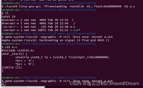 riscv使用qemu运行riscv裸机freestanding程序 riscv qemu CSDN博客