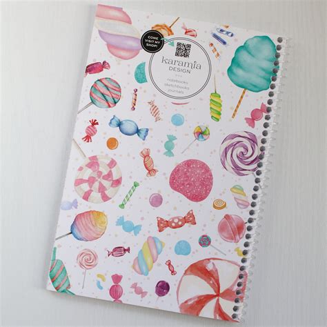 Candy Notebook Cute Sketchbook Pretty Journal Candy Lover Candy Ts Sweets And Treats