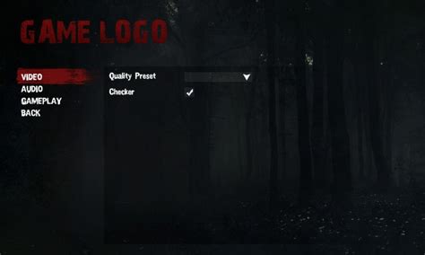 Horror Game Menu Gamehorrorguimenu Horror Game Pause Menu Horror