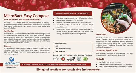 Microbact Easy Compost Microbial Culture At ₹ 180kg Microbial Culture In Pune Id 2849551429212