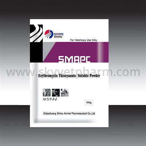 Erythromycin Thiocyanate Water Soluble Powder China Manufacturer Veterinary Medicine