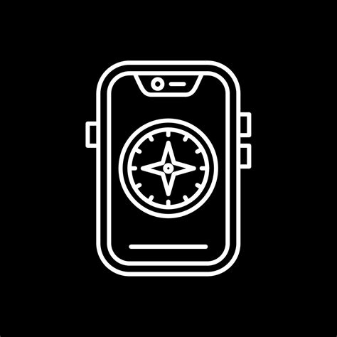 Compass Line Inverted Icon 41684373 Vector Art At Vecteezy