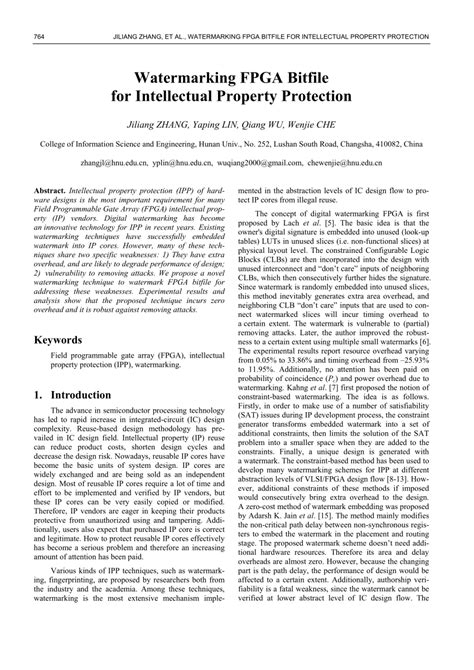 pdf watermarking fpga bitfile for intellectual property protection