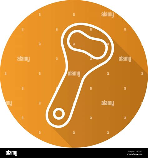 Bottle opener flat linear long shadow icon. Vector line symbol Stock Vector Image & Art - Alamy