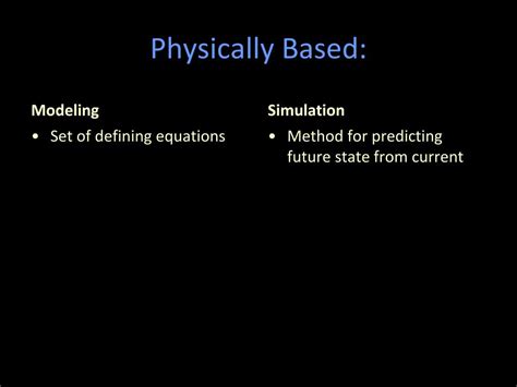 Ppt Interactive Physically Based Simulation Powerpoint Presentation