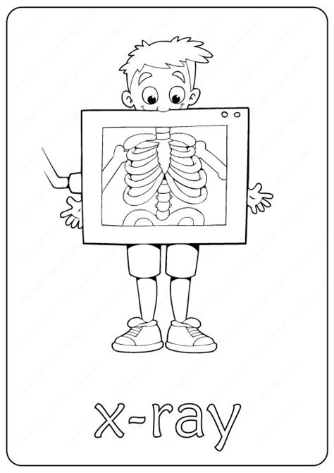 X Xray Edu Coloring Page Free Alphabets Coloring Pages
