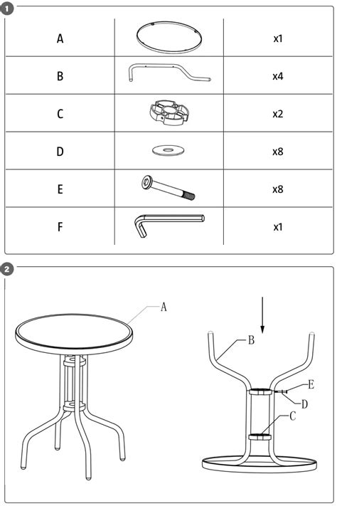 Ekvip Jula Bistro Table Instruction Manual