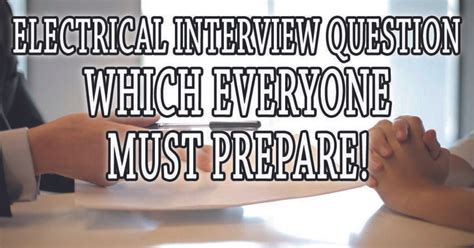 Electrical Interview Question Which Everyone Must Prepare