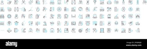 Bacteria Vector Line Icons Set Bacterium Microbe Pathogen Streptococcus Salmonella Ecoli