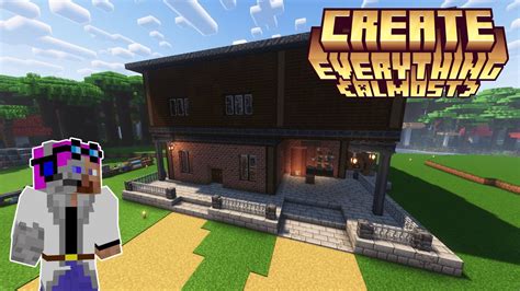 I Built An Upgraded Workshop In Minecraft Create Mod Youtube