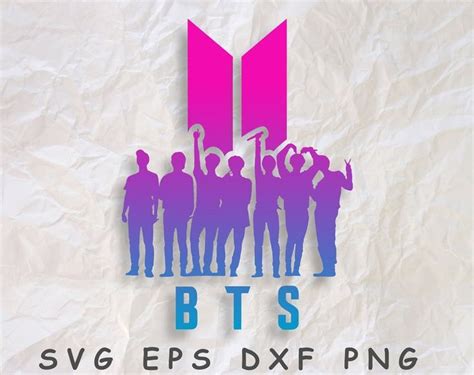 Bts Svg File For Cricut Bts Sticker Kpop Bts Logo Clipart Etsy Bts