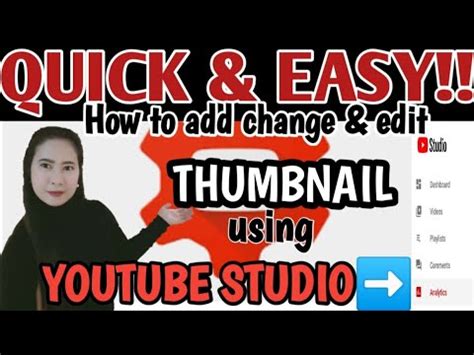 How To Add Thumbnail Using Youtube Studio YouTube