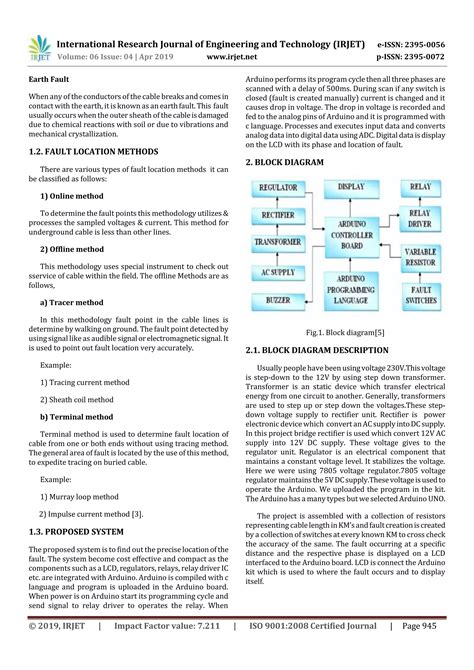 Irjet Design Of Arduino Based Underground Cable Fault Detector Pdf