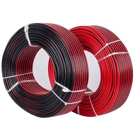 Red Black Flat Ribbon Audio Speaker Cable Audio Cable And Speaker Wire