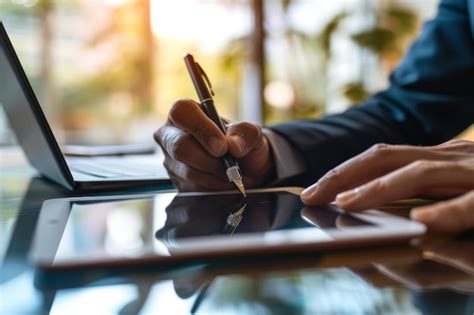 Premium Photo Digital Signature For Business Contracts Using Technology