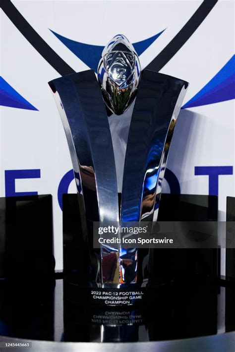 Detail View Of The Pac 12 Championship Trophy During The Pac 12 News