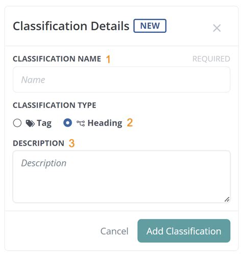 Creating Classifications Creating Classifications