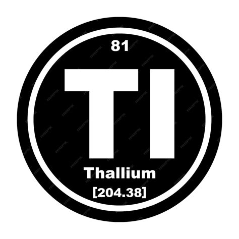 Premium Vector Thallium Chemistry Iconchemical Element In The