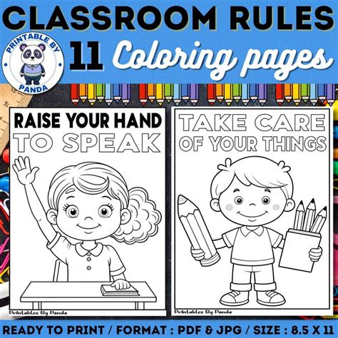 Classroom Rules Coloring Pages [2025]