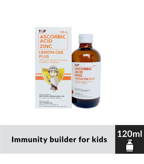Lemon Cee Plus Ascorbic Acidzinc 120ml Syrup