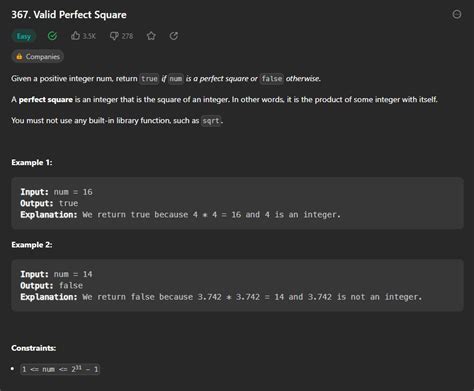 It All Makes Sense Now Leetcode Question Valid Perfect Square By