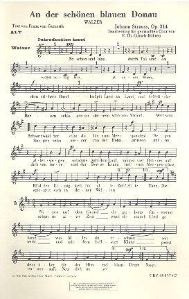 An Der Schönen Blauen Donau Johann Strauss Vater Noten Für