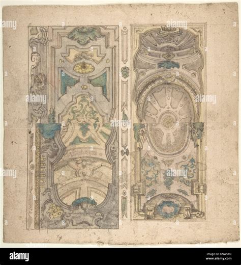 Four Alternate Architectural Designs For A Vaulted Ceiling Showing