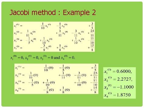 Indirect Methods For Solving Systems Of Linear Equations