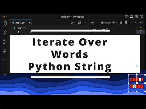 How to Iterate over Words in Python String? - YouTube
