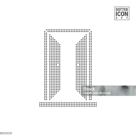 오픈 도어 도트 패턴 아이콘입니다 입구는 흰색 절연 아이콘을 점선 벡터 배경 또는 디자인 서식 파일 가리키기에 대한 스톡 벡터 아트 및 기타 이미지 Istock