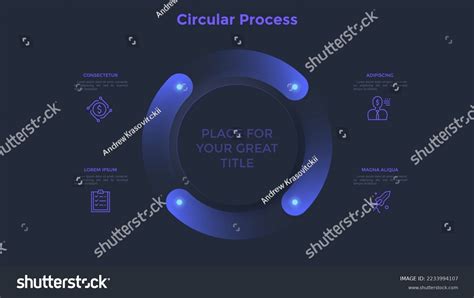 Ring Like Cyclic Chart Four Gradient Elements Stock Vector Royalty Free 2233994107 Shutterstock
