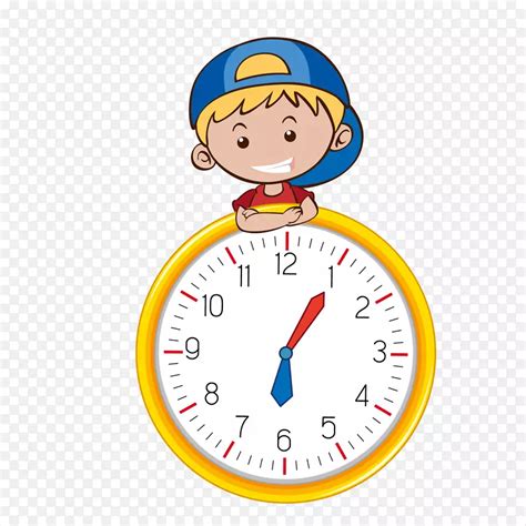 黄蓝白色帽子男孩卡通时钟png图片素材下载图片编号7347056 Png素材网