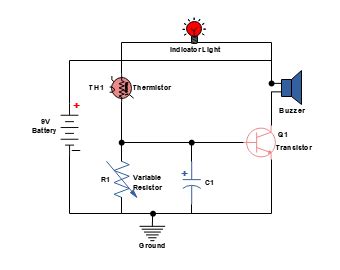 Heat Sensor Circuit Diagram EdrawMax Templates