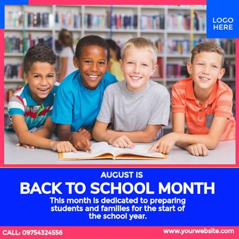 Back To School Month Template Postermywall