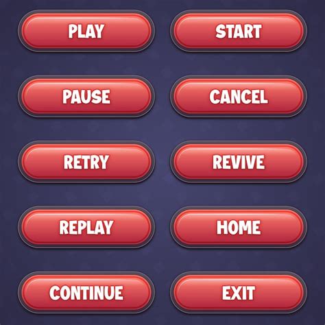 Premium Vector | Set of green game buttons for mobile games with editable text effect gui to ...