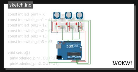 Three LED S Controlled By Potentiometers Wokwi ESP32 STM32 Arduino Simulator