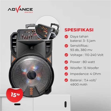Promo Advance Speaker Meeting Bluetooth K 1506 Ukuran Jumbo Speaker 15