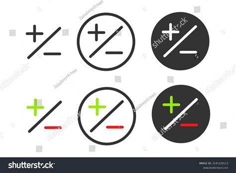 Plus Minus Icon Positive Negative Illustration Stock Vector Royalty Free 2141120113 Shutterstock