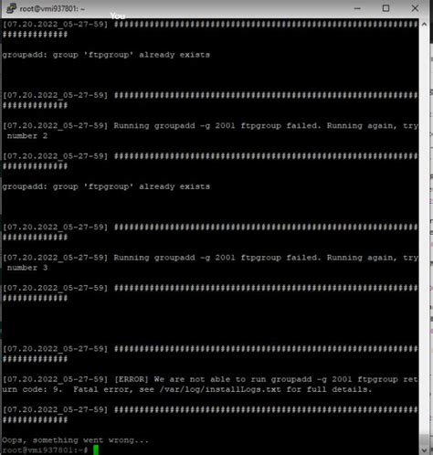 i am facing this during the installation of cyberpanel with ubuntu 20